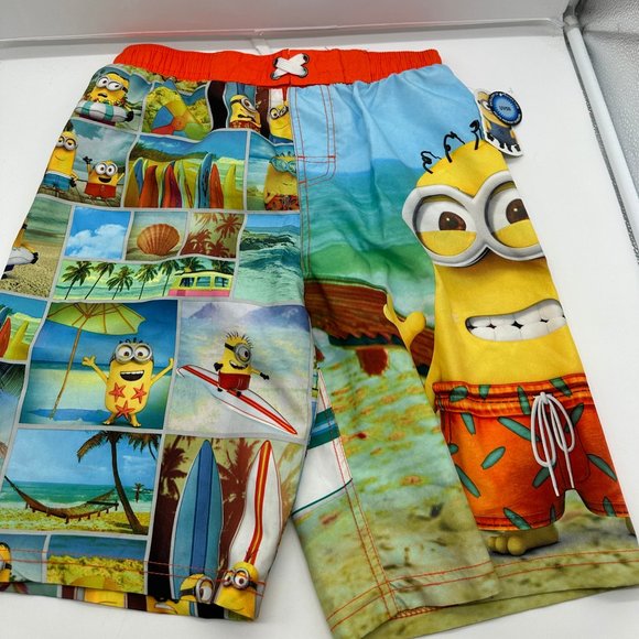 Swim | Nwt New Boys Despicable Me Minions Swim Trunks Shorts Large L 1 ...